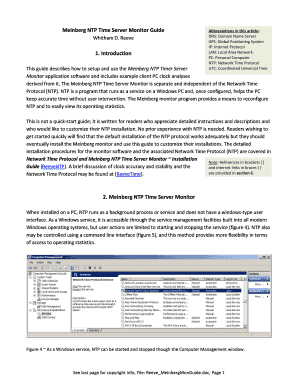 Fillable Online Meinberg NTP Time Server Monitor Guide Fax Email Print ...