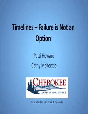 Fillable Online Timelines Failure is Not an Fax Email Print - pdfFiller