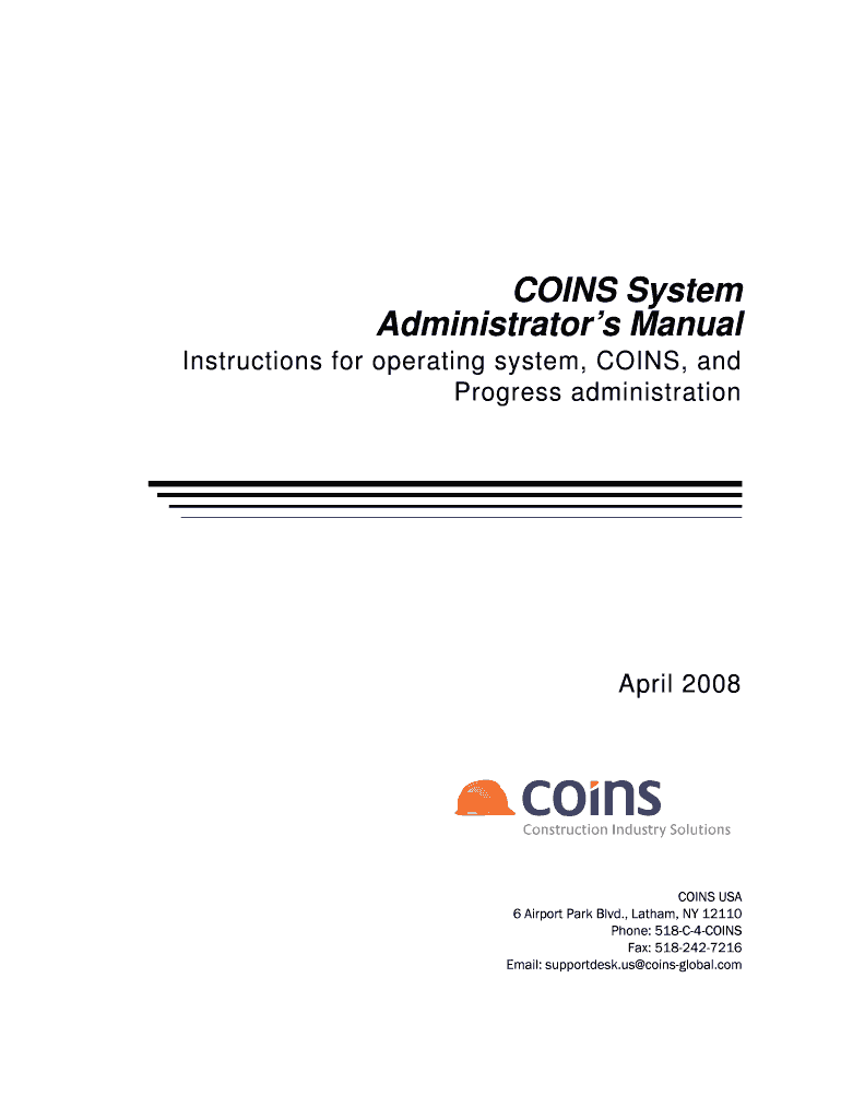 Fillable Online COINS System Fax Email Print - pdfFiller