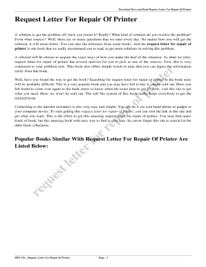 Fillable Online Download Here and Read Request Letter For Repair Of ...