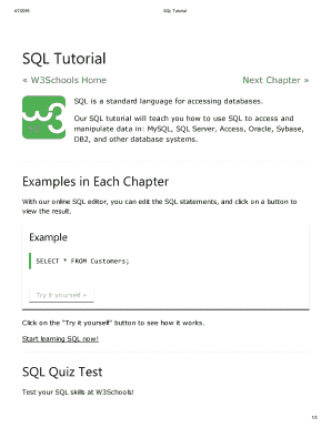 Fillable Online SQL Tutorial Fax Email Print - pdfFiller