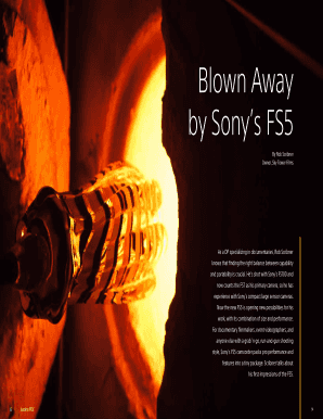 Fillable Online by Sonys FS5 Fax Email Print - pdfFiller