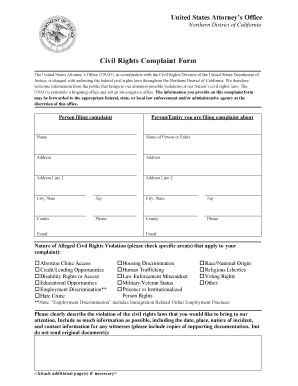 Fillable Online The United States Attorneys Office (USAO), in ...