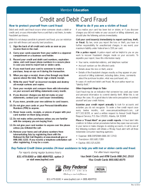 Fillable Online Credit and Debit Card Fraud Fax Email Print - pdfFiller