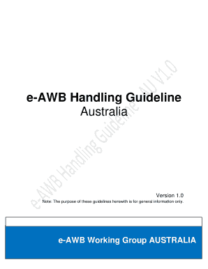Fillable Online e-AWB Handling Guideline Fax Email Print - pdfFiller