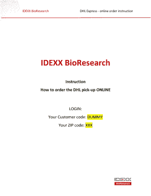 Fillable Online DHL Express - online order instruction Fax Email Print ...