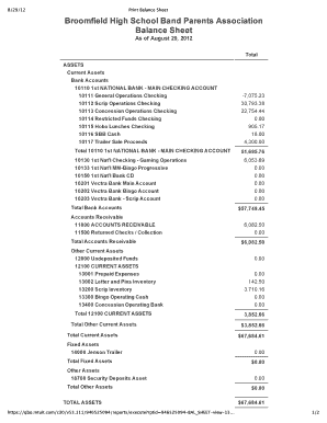Fillable Online Print Balance Sheet Fax Email Print - pdfFiller