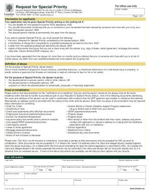 Fillable Online Request for Special Priority Fax Email Print - pdfFiller