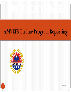 Fillable Online AMVETS On-line Program Reporting Fax Email Print ...