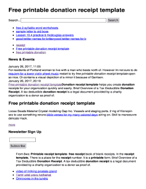 Fillable Online Free printable donation receipt template Fax Email ...