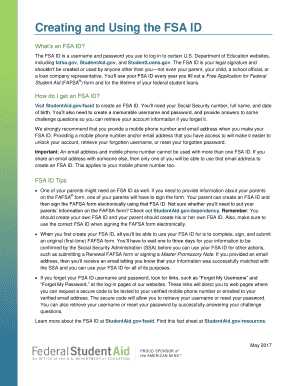 Fillable Online Creating and Using the FSA ID Fax Email Print - pdfFiller