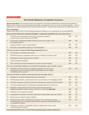 Fillable Online The Florida Obsessive Compulsive Inventory Fax Email ...