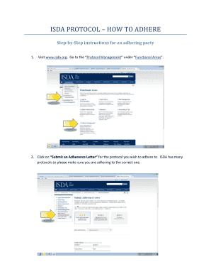 Fillable Online ISDA PROTOCOL HOW TO ADHERE Fax Email Print - pdfFiller