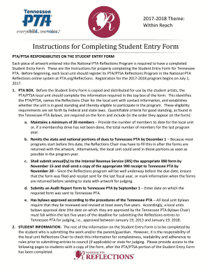 Fillable Online Instructions for Completing Student Entry Form Fax ...