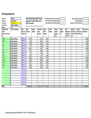 Fillable Online NOA Change Request Form Fax Email Print - pdfFiller