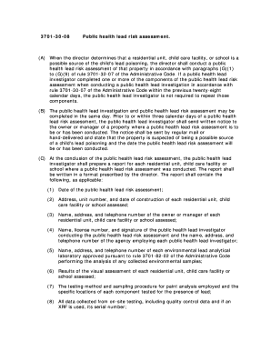 Fillable Online Public health lead risk assessment Fax Email Print ...