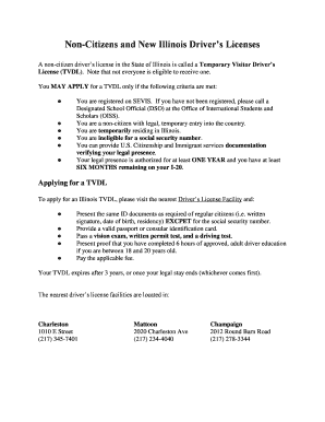 Fillable Online Non-Citizens and New Illinois Drivers Licenses Fax Email Print - pdfFiller