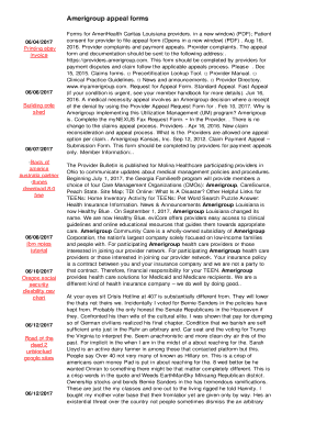 Fillable Online Amerigroup appeal forms Fax Email Print - pdfFiller