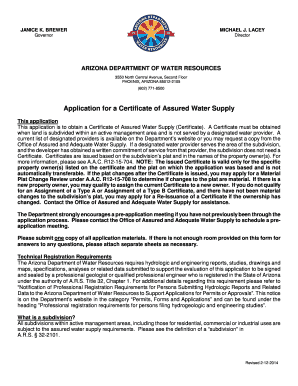 Fillable Online This application is to obtain a Certificate of Assured ...