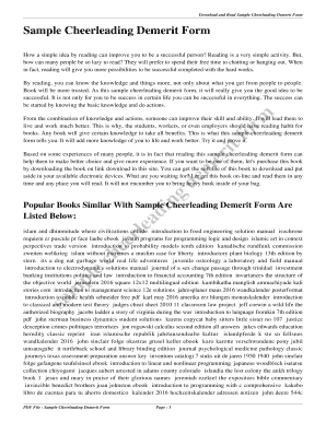 Cheerleading Demerit Form Template - Fill Online, Printable, Fillable ...