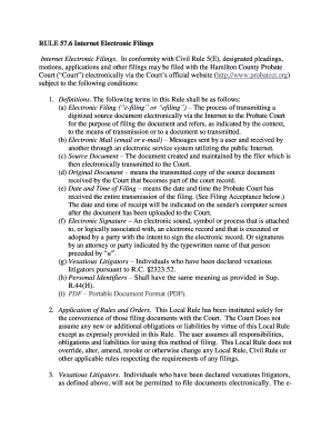 Fillable Online RULE 57 Fax Email Print - pdfFiller