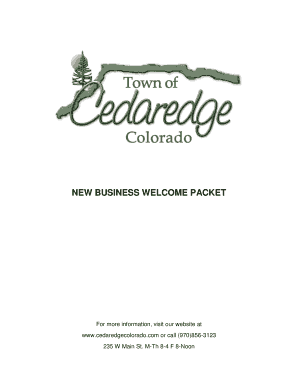 Fillable Online NEW BUSINESS WELCOME PACKET Fax Email Print - pdfFiller