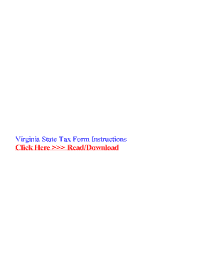 Fillable Online Virginia State Tax Form Instructions Fax Email Print ...