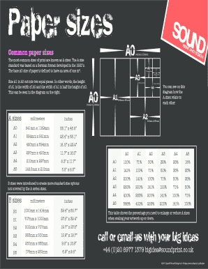 Fillable Online Common paper sizes Fax Email Print - pdfFiller