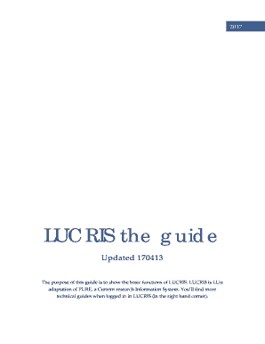 Fillable Online LUCRIS the guide Fax Email Print - pdfFiller