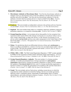 Fillable Online Form ADV: Glossary Fax Email Print - pdfFiller