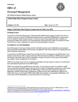 Fillable Online Multi-State Plan Program Issuer Letter Fax Email Print ...