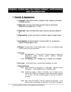 Fillable Online prime edu GENERAL GUIDELINES ON THESIS FORMAT ...