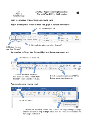 Fillable Online APA Style Page Formatting Instructions Fax Email Print - pdfFiller