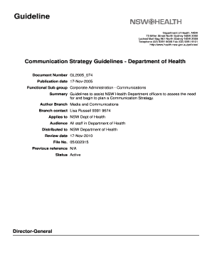 Fillable Online Department of Health, NSW Fax Email Print - pdfFiller