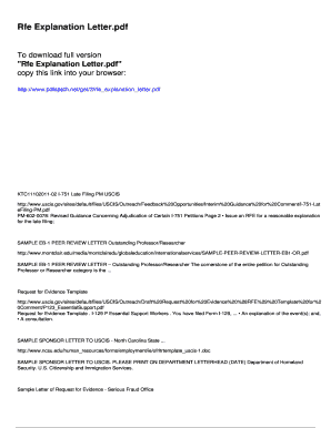 Fillable Online Rfe Explanation Letter Fax Email Print - pdfFiller
