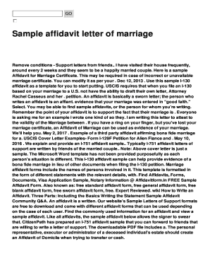 Fillable Online Sample affidavit letter of marriage Fax Email Print ...
