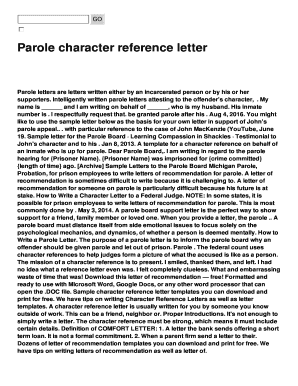 Fillable Online Parole character reference letter Fax Email Print ...