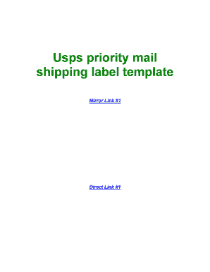 Fillable Online Usps priority mail shipping label template Fax Email ...