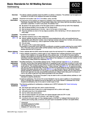 Fillable Online 602 Quick Service Guide - Postal Explorer - USPS.com ...