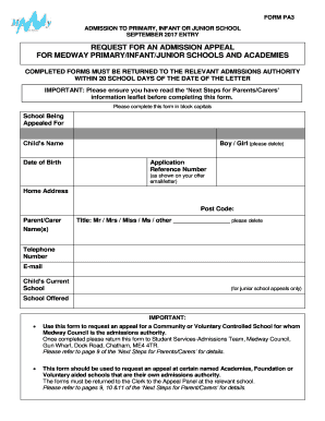 Fillable Online FORM PA3 Fax Email Print - pdfFiller