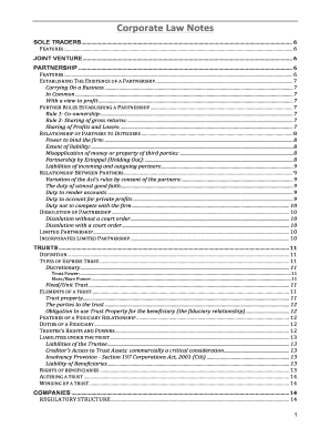 Fillable Online Corporate(Law(Notes( Fax Email Print - pdfFiller