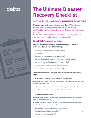 Fillable Online Recovery Checklist Fax Email Print - pdfFiller