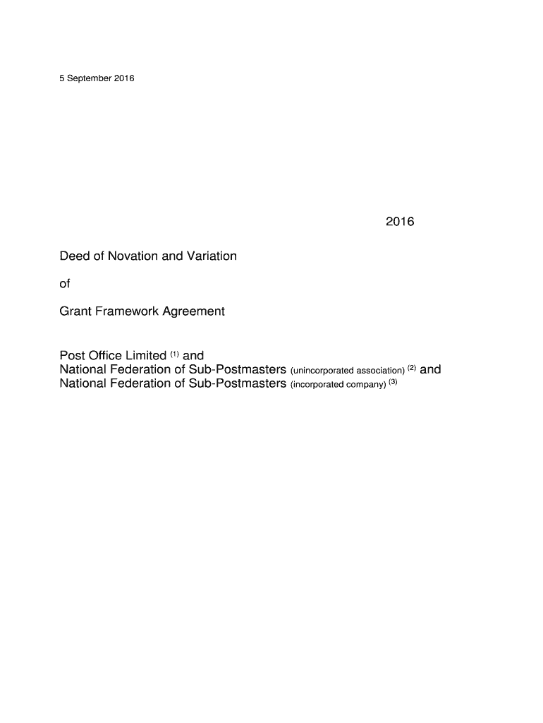 Fillable Online Deed of Novation and Variation Fax Email Print - pdfFiller