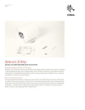 Fillable Online Zebras Z-Slip Fax Email Print - pdfFiller