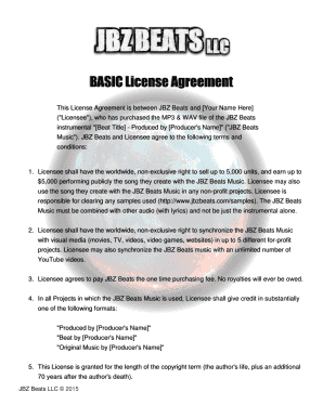 Fillable Online BASIC License Agreement Fax Email Print - pdfFiller