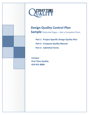Fillable Online Design Quality Control Plan Fax Email Print - pdfFiller