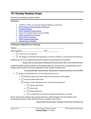 Fillable Online Roadway Design QC Checklist Fax Email Print - pdfFiller