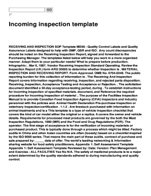 Fillable Online Incoming inspection template Fax Email Print - pdfFiller