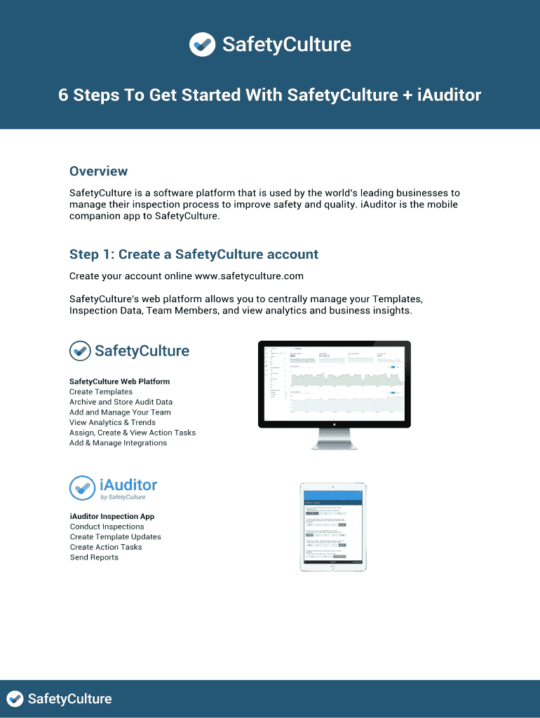 Fillable Online 6 Steps To Get Started With SafetyCulture + iAuditor ...