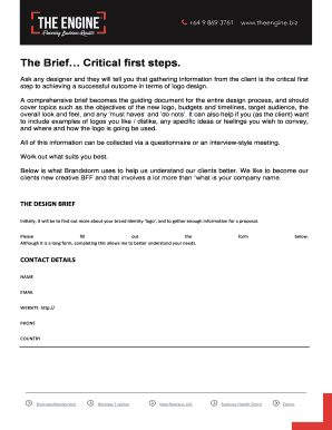 Fillable Online The Brief Critical first steps Fax Email Print - pdfFiller